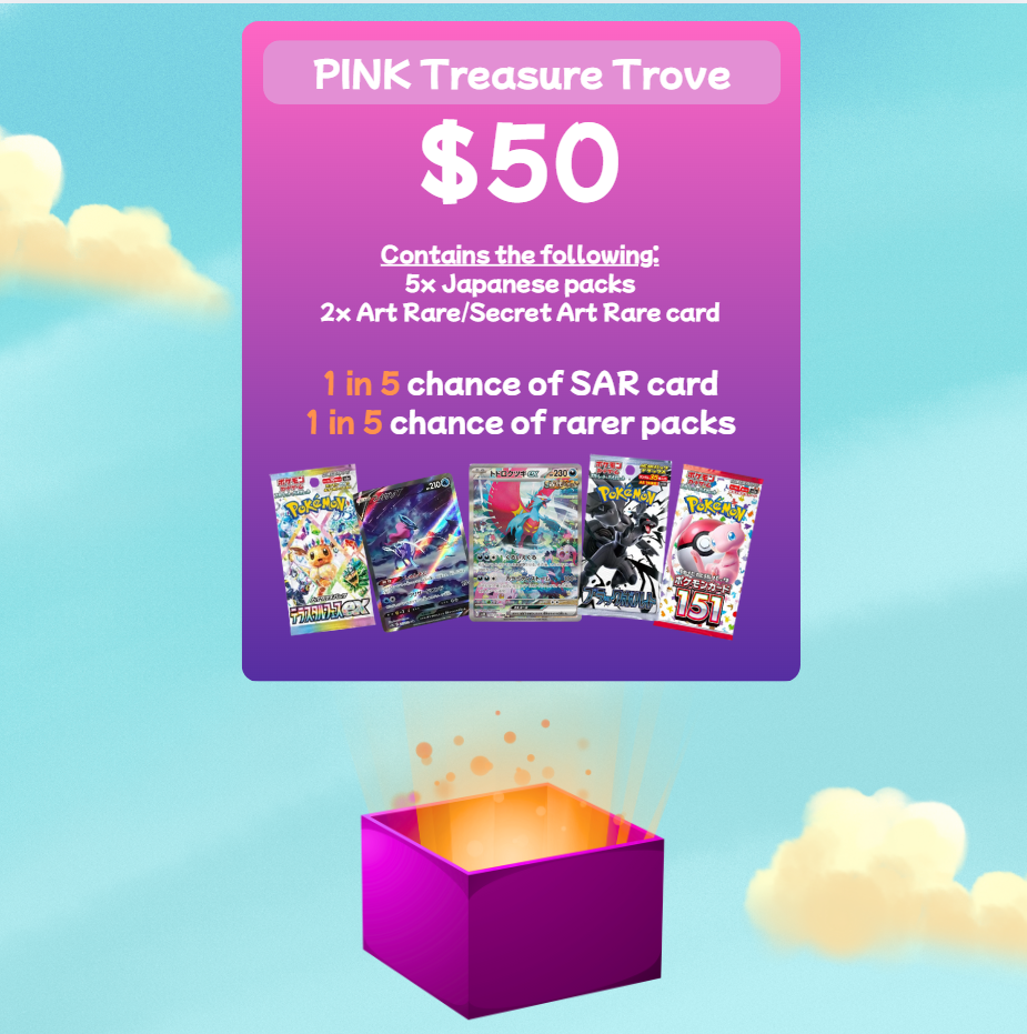 POKÉMON TCG: Treasure Trove - Mystery Box (Pink) – The Wandering Collector